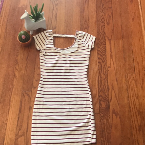 Charlotte Russe | Dresses | Charlotte Russe Red White Striped Bodycon ...